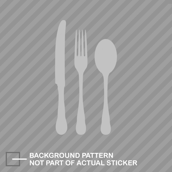 Kitchen Set Sticker Decal Vinyl utensils knife fork spoon | eBay