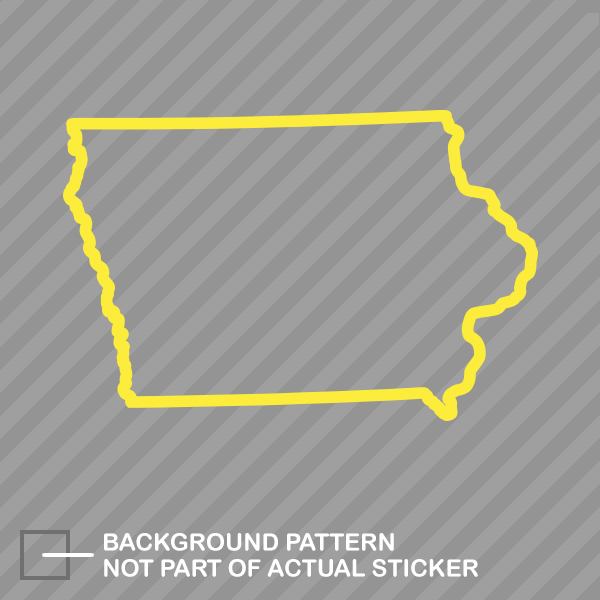 Iowa Outline Sticker Die Cut Decal IA | eBay