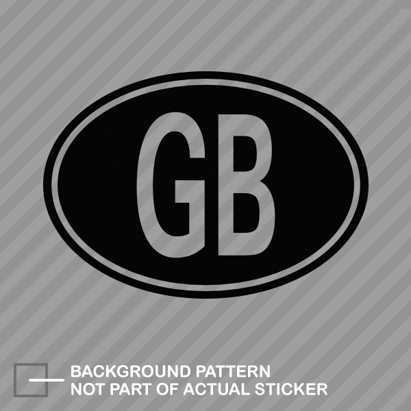 Great Britain Oval Sticker Decal Vinyl country code GB | eBay