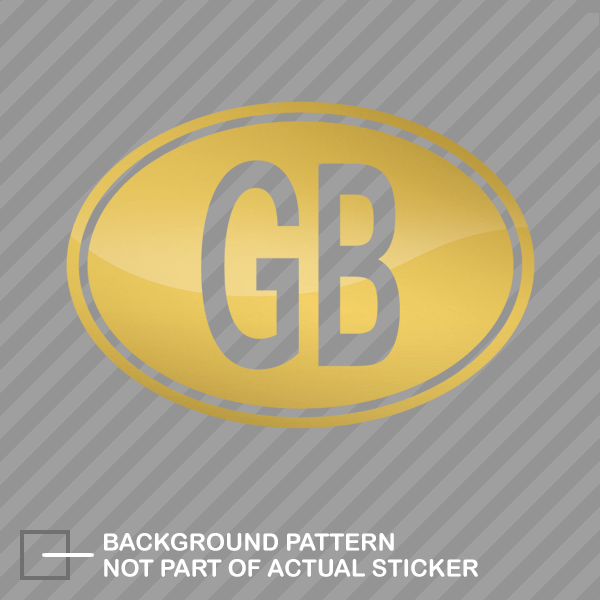 Great Britain Oval Sticker Decal Vinyl country code GB | eBay
