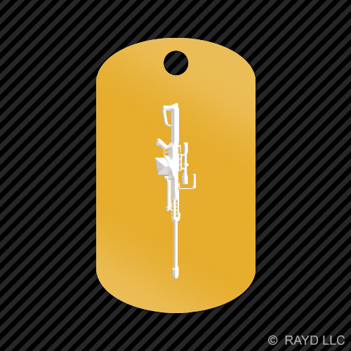 Barrett 50 Cal M82A1 Keychain GI dog tag engraved many colors sniper ...