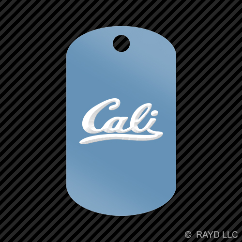 Cali Keychain GI dog tag engraved many colors California Republic | eBay