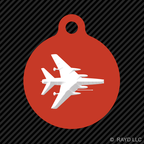Top View F-100 Super Sabre Keychain Round with Tab dog engraved many ...