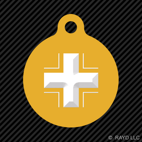 German Luftwaffe Keychain Round with Tab dog engraved many colors WWII ...