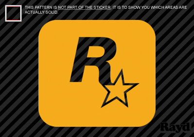 (2x) Rockstar Games Sticker Die Cut Decal metallized GOLD gta | eBay