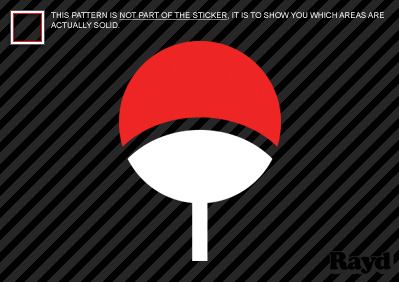 (2x) Sasuke Uchiha Symbol Sticker Decal Die Cut naruto multi-color vinyl